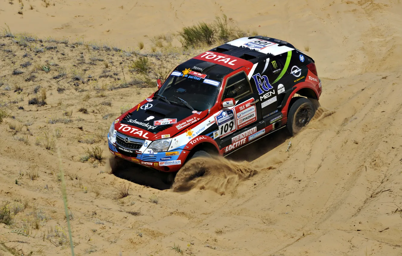 Wallpaper sand, race, SUV, Opel, Dakar, Dakar, Rally for mobile and ...
