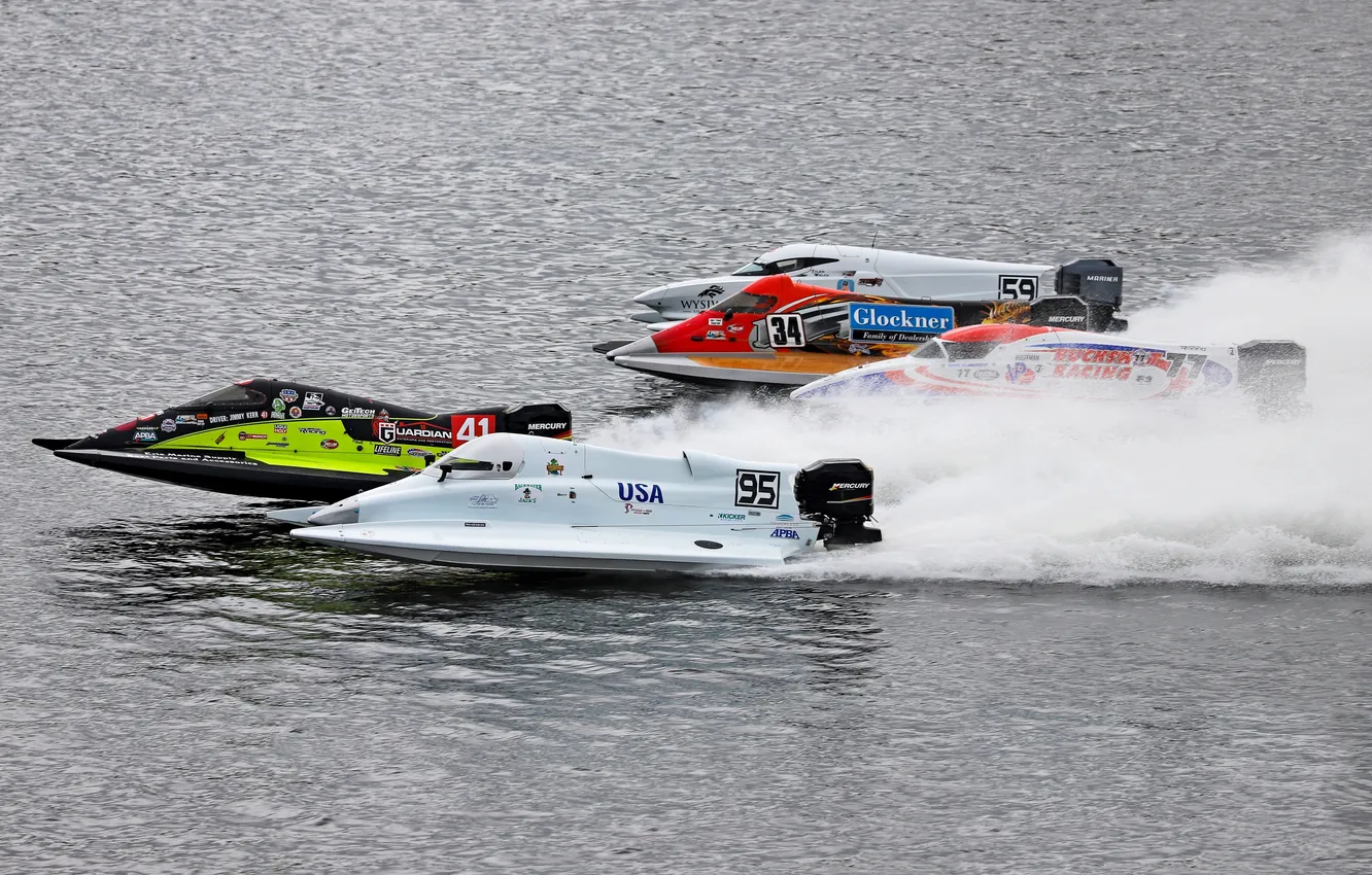 Wallpaper speed, boats, race for mobile and desktop, section спорт ...