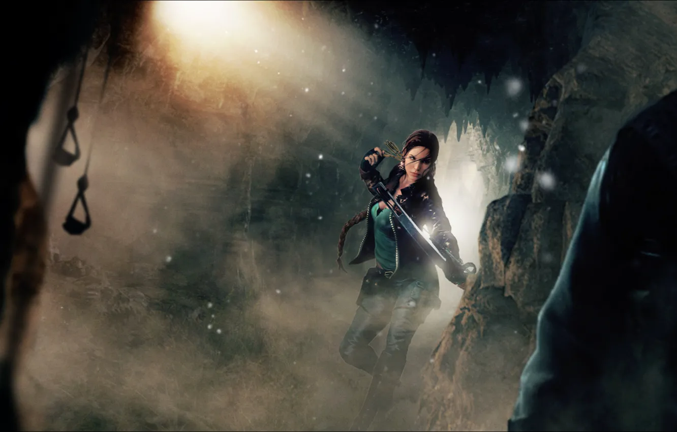 Wallpaper girl, art, male, cave, lara croft, tomb raider images for ...