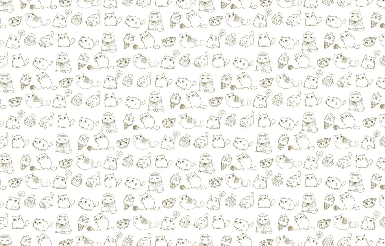 Wallpaper cat, background, texture, art, children's, kitty for mobile ...