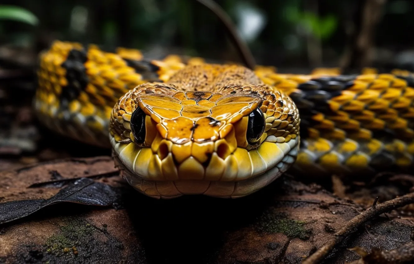 Wallpaper Look, Snake, Eyes, Face, Reptile, Animal, Front, Digital art ...