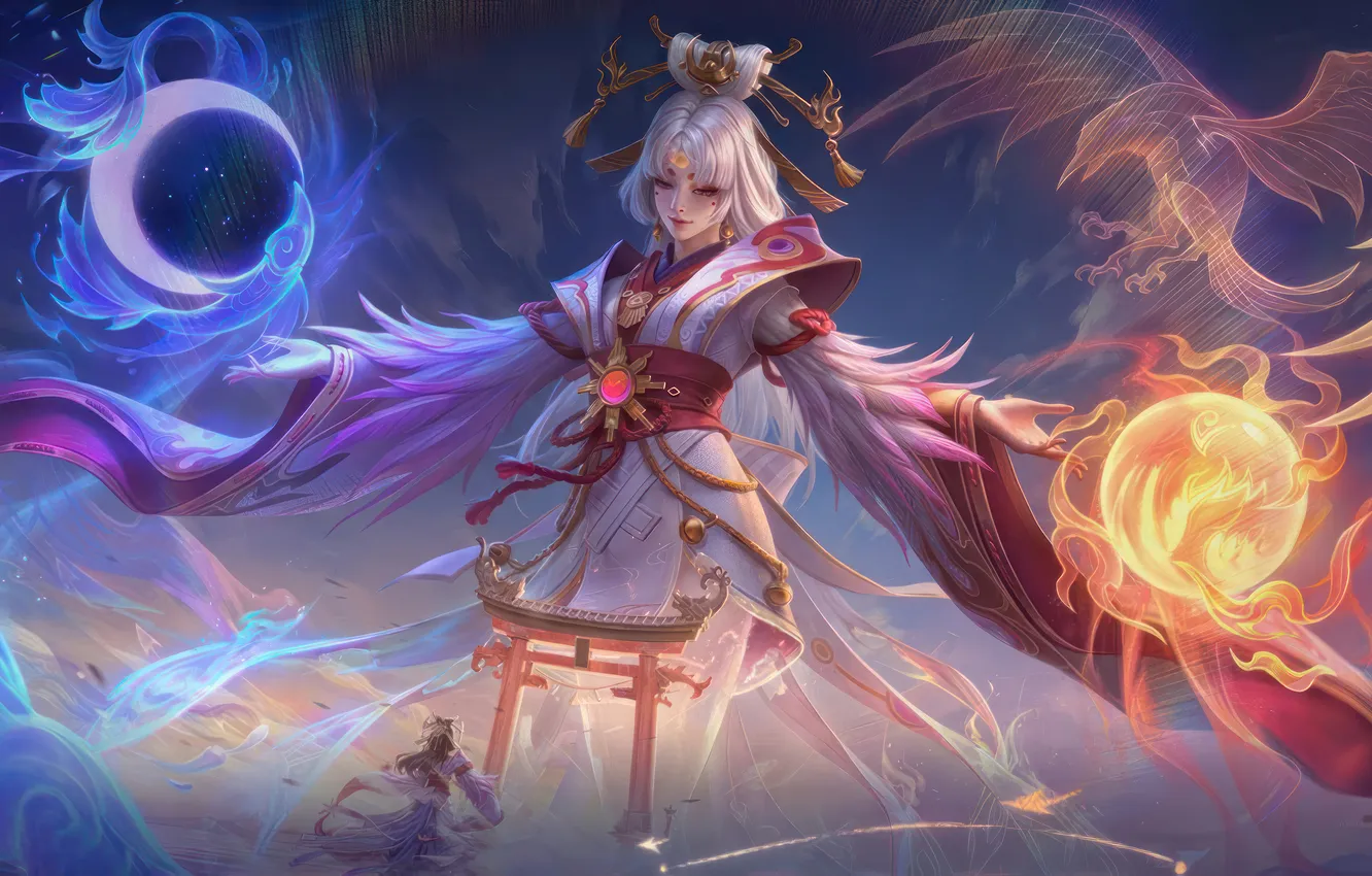 Wallpaper art, skin, moba, Mobile Legends Bang Bang, Lunox, MLBB, Divine Goddess for mobile and ...