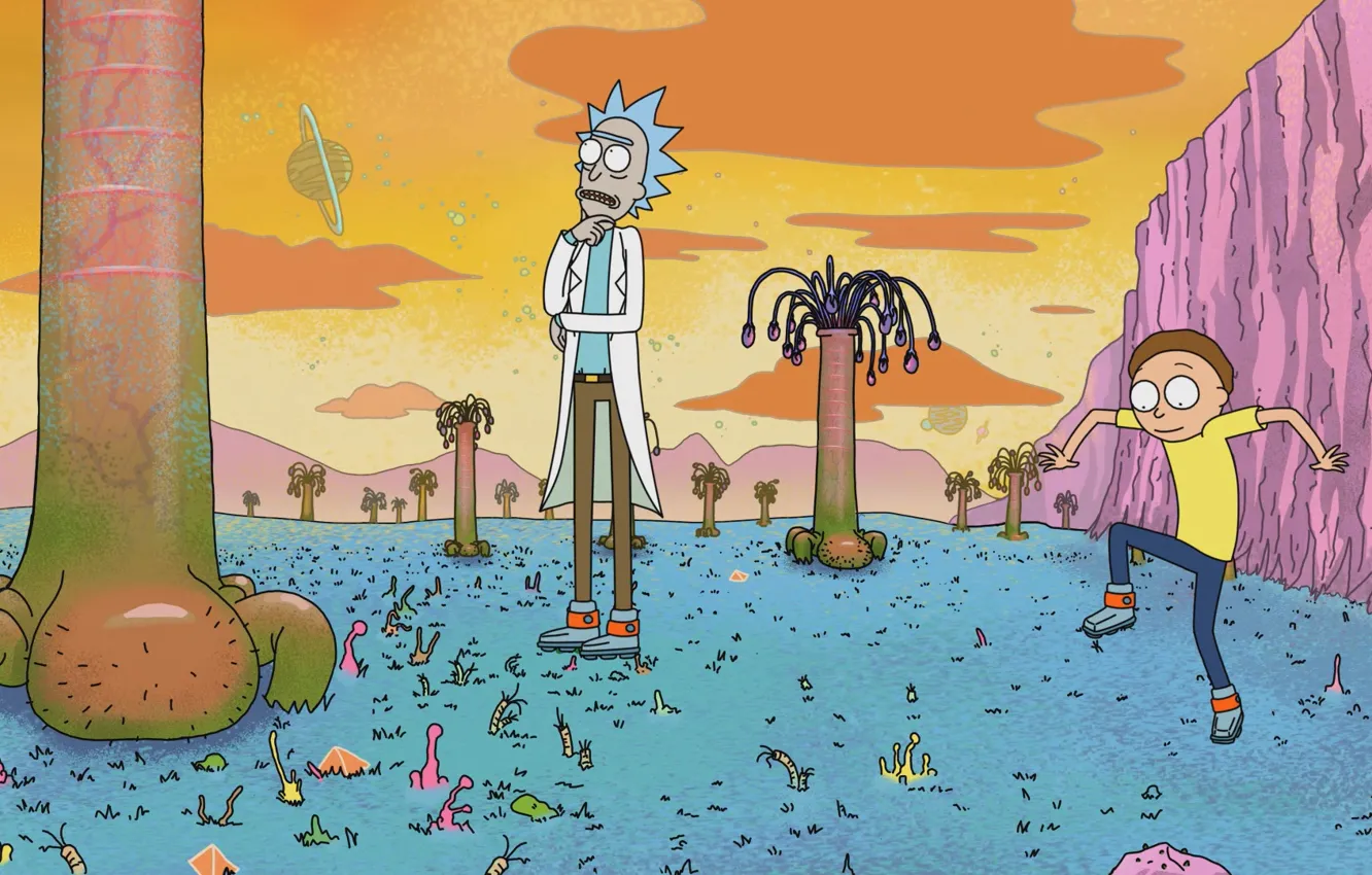 Wallpaper cartoon, the series, the animated series, Rick and Morty ...