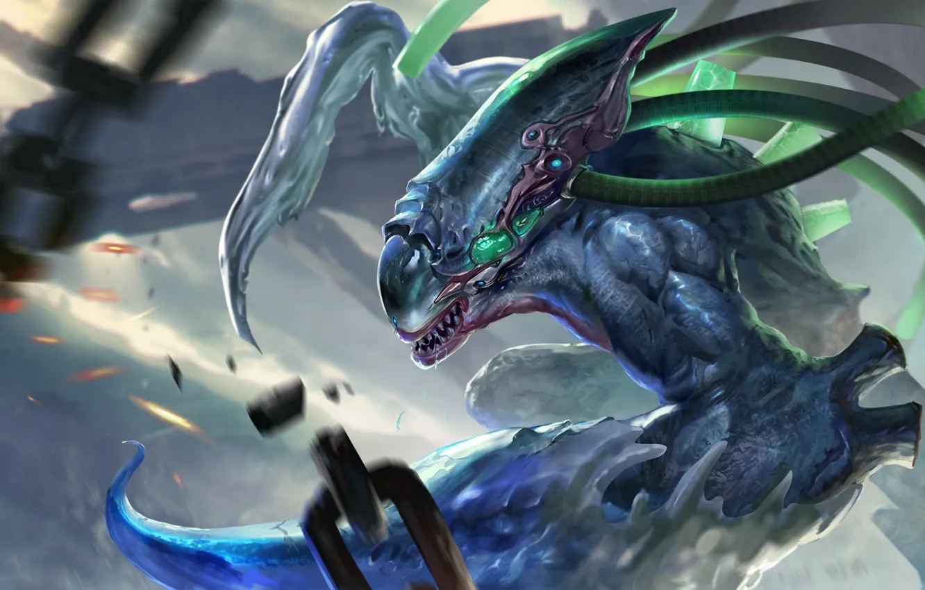 Wallpaper monster, hon, art, Heroes of Newerth, Aegis, liquid metal for ...