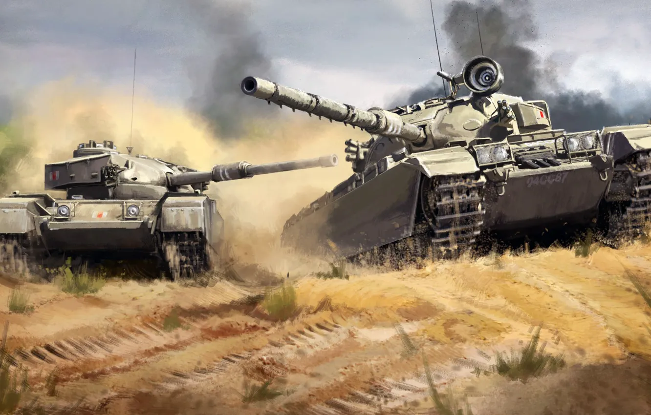 Wallpaper figure, art, tank, World of Tanks, Centurion, Centurion ...