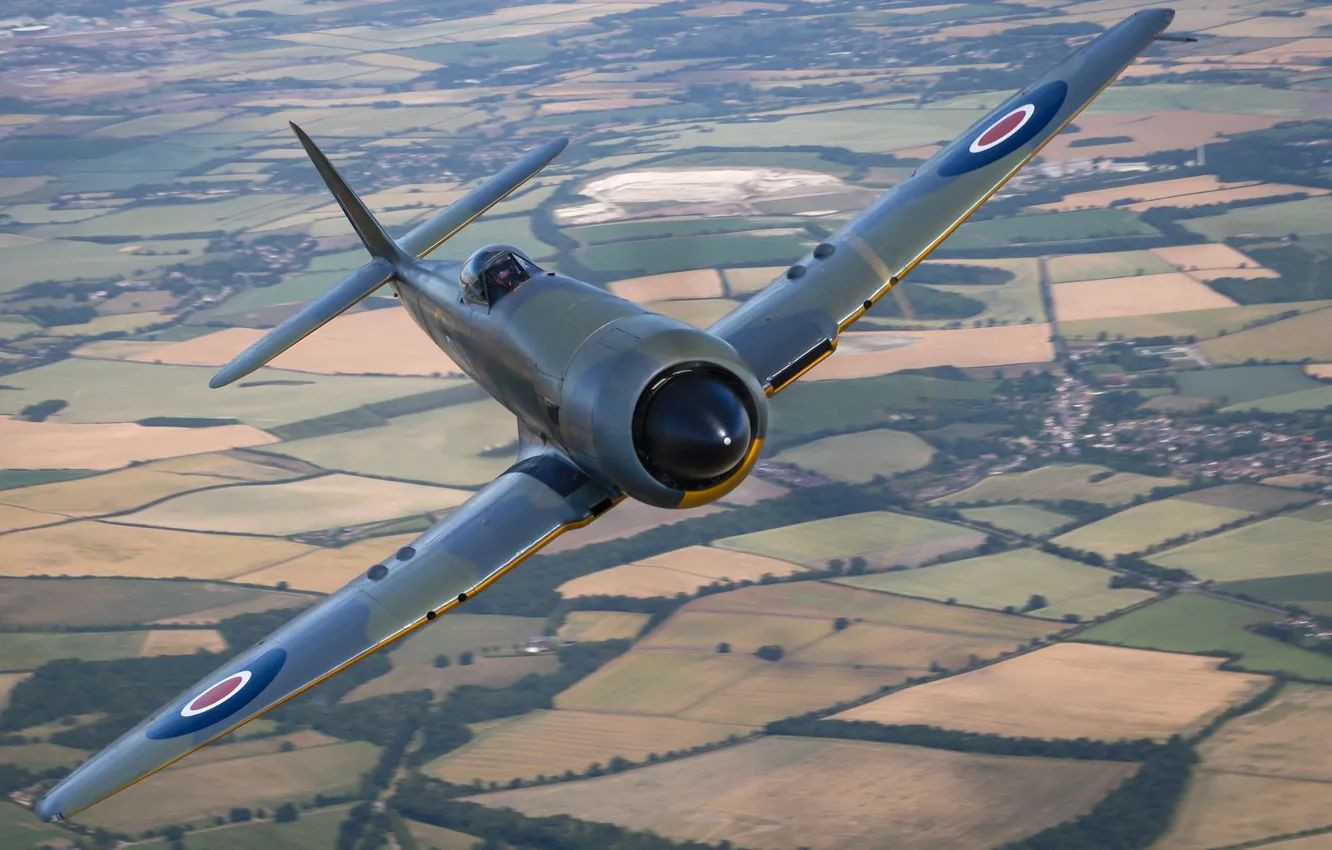 Wallpaper fighter, The second World war, Hawker, Fury, Mk.II, G-CBEL ...