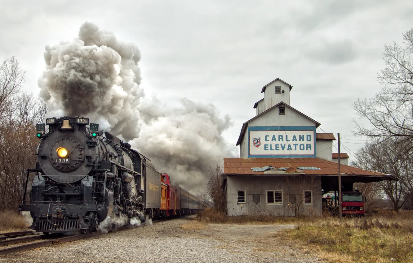 Wallpaper nature, station, train, Locomotive, 5K for mobile and desktop ...