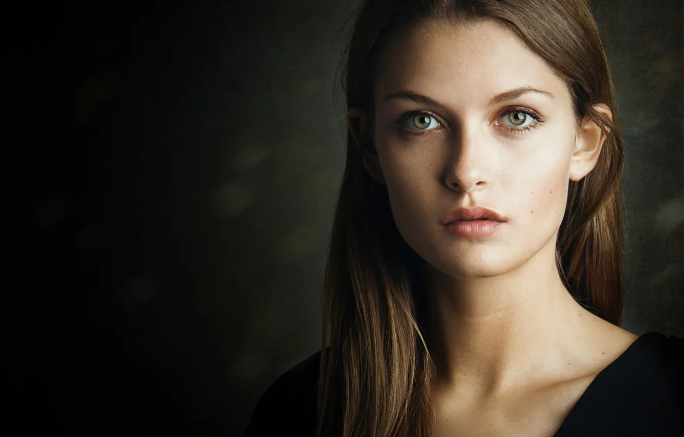 Wallpaper look, background, model, portrait, makeup, hairstyle, brown ...