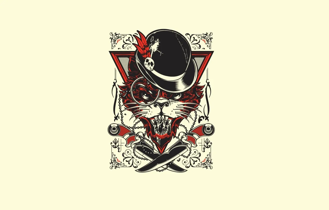 Wallpaper Art, Minimalism, Hat, Knives, Joshua M. Smith (Hydro74), Evil ...