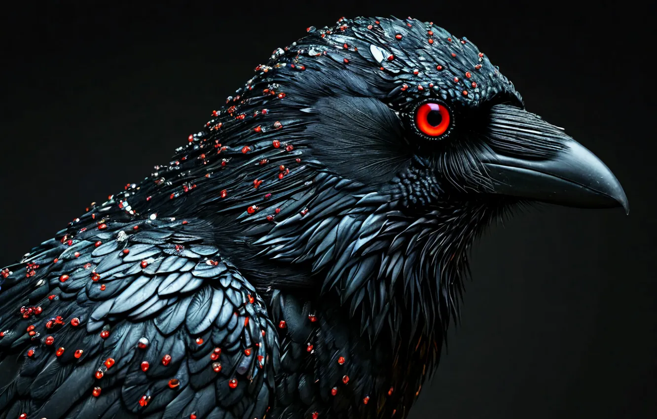 Wallpaper Red, Black, Raven, The Black Raven for mobile and desktop ...
