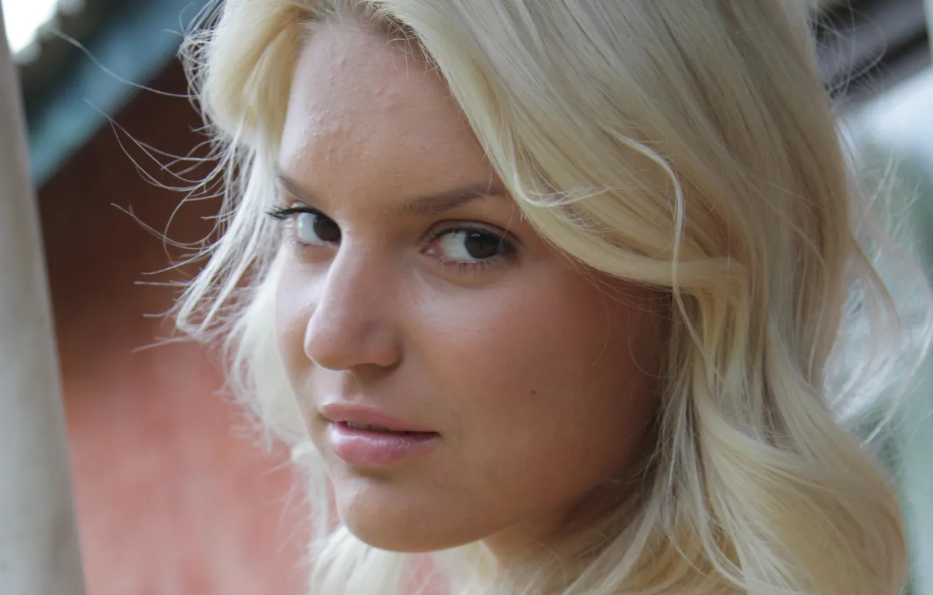 Wallpaper girl, brown eyes, beautiful, short hair, pretty, lips, face ...