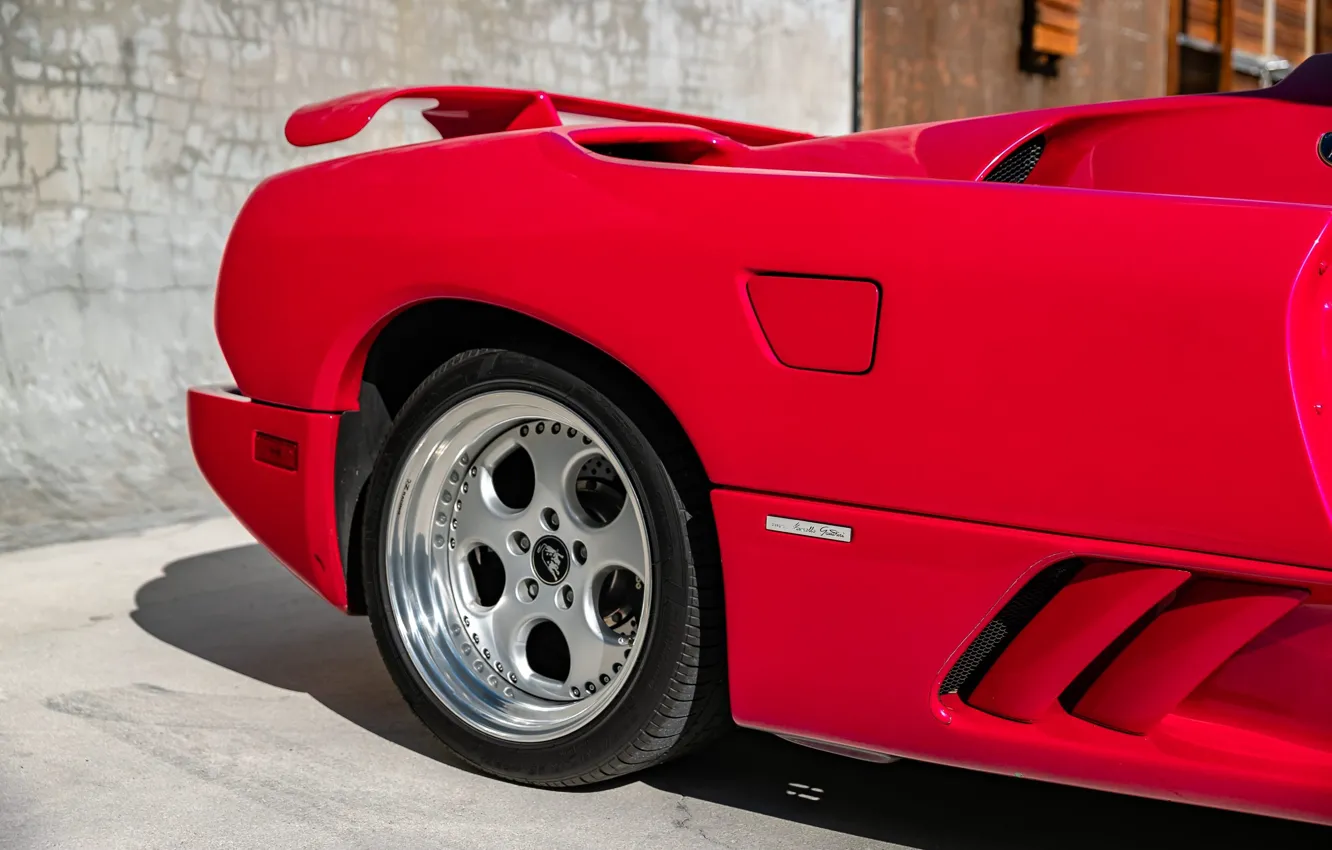 Wallpaper red, Lamborghini, Lambo, Diablo, closeup, Lamborghini Diablo ...
