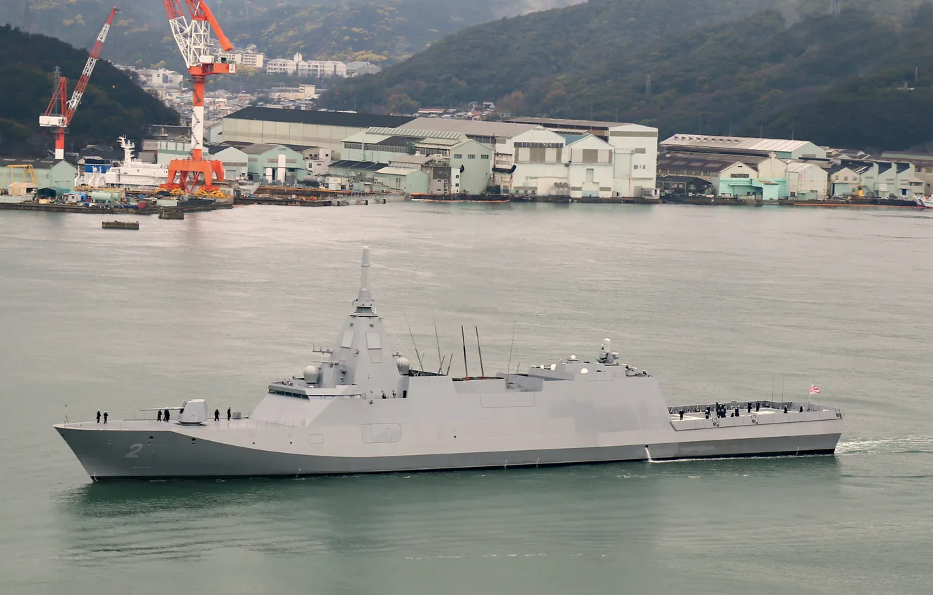 Wallpaper Japan, frigate, JS Kumano for mobile and desktop, section ...