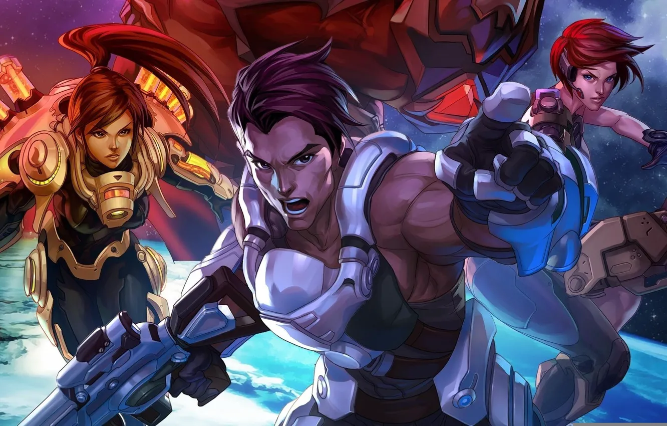 Wallpaper fire, battlefield, flame, girl, gun, game, robot, fighter for ...