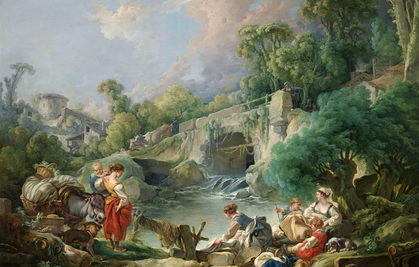 Wallpaper picture, Laundress, Francois Boucher images for desktop ...
