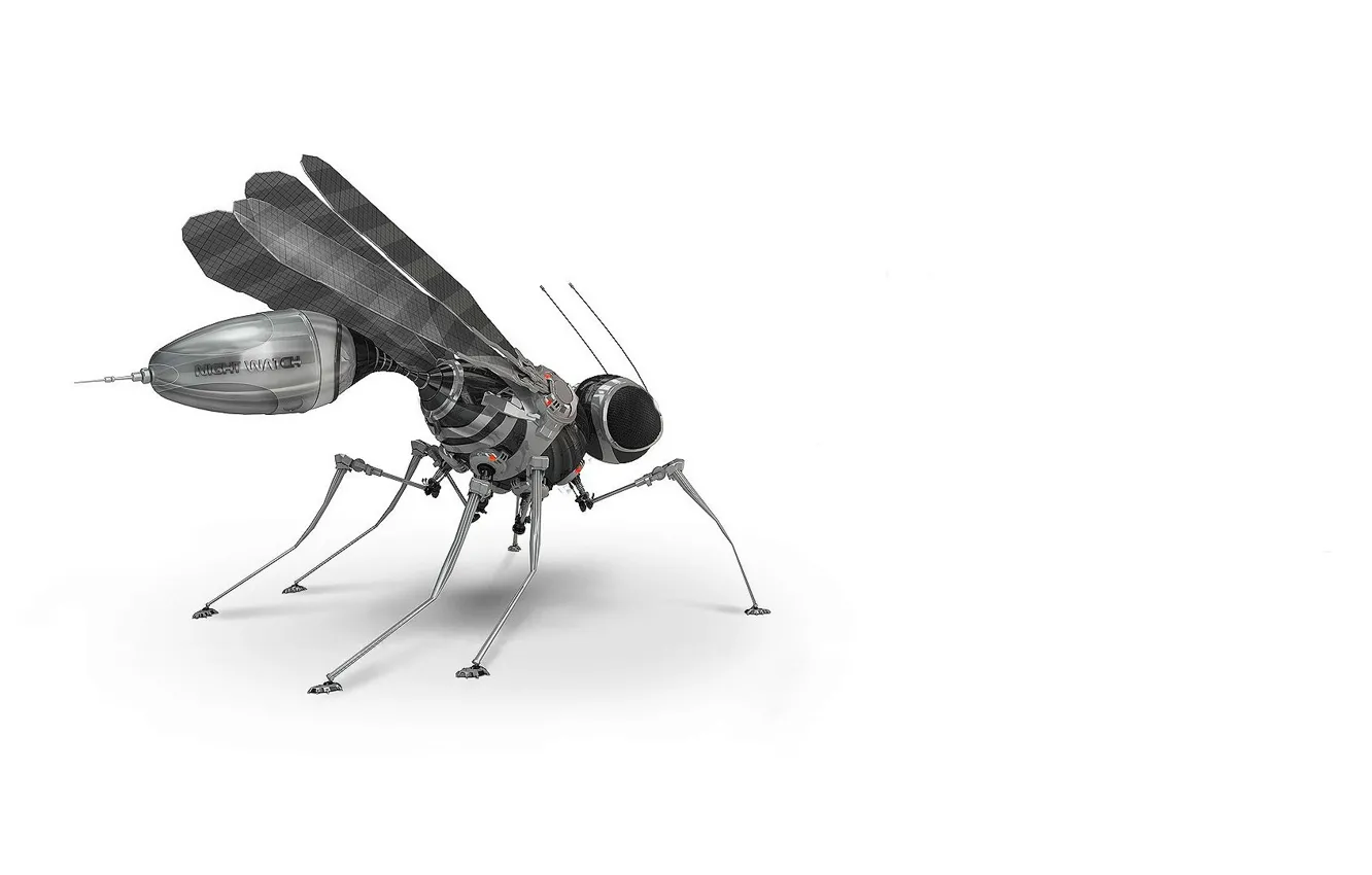 Wallpaper robot, insect, syringe, biological weapons, night watch for ...