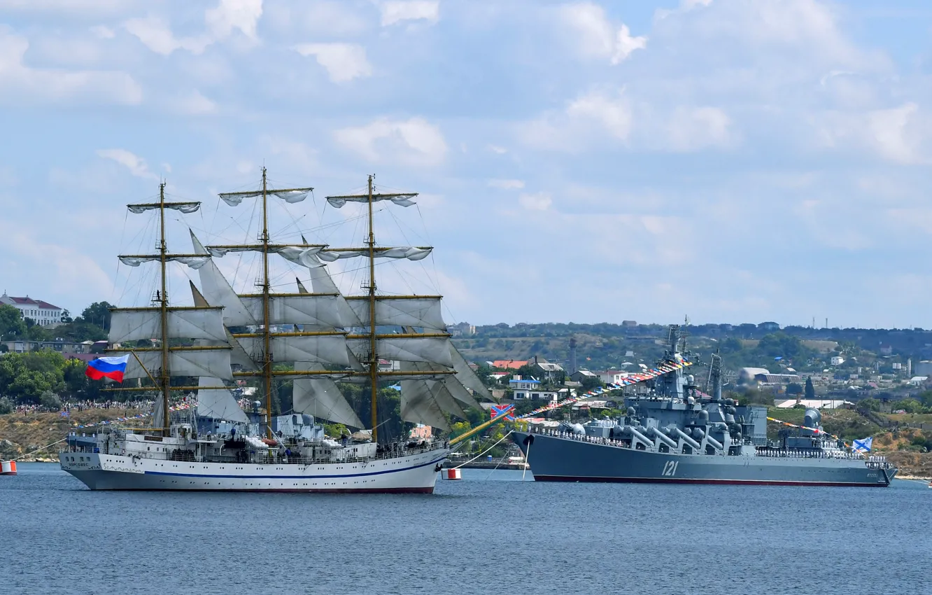 Wallpaper holiday, ship, parade, Sevastopol for mobile and desktop ...