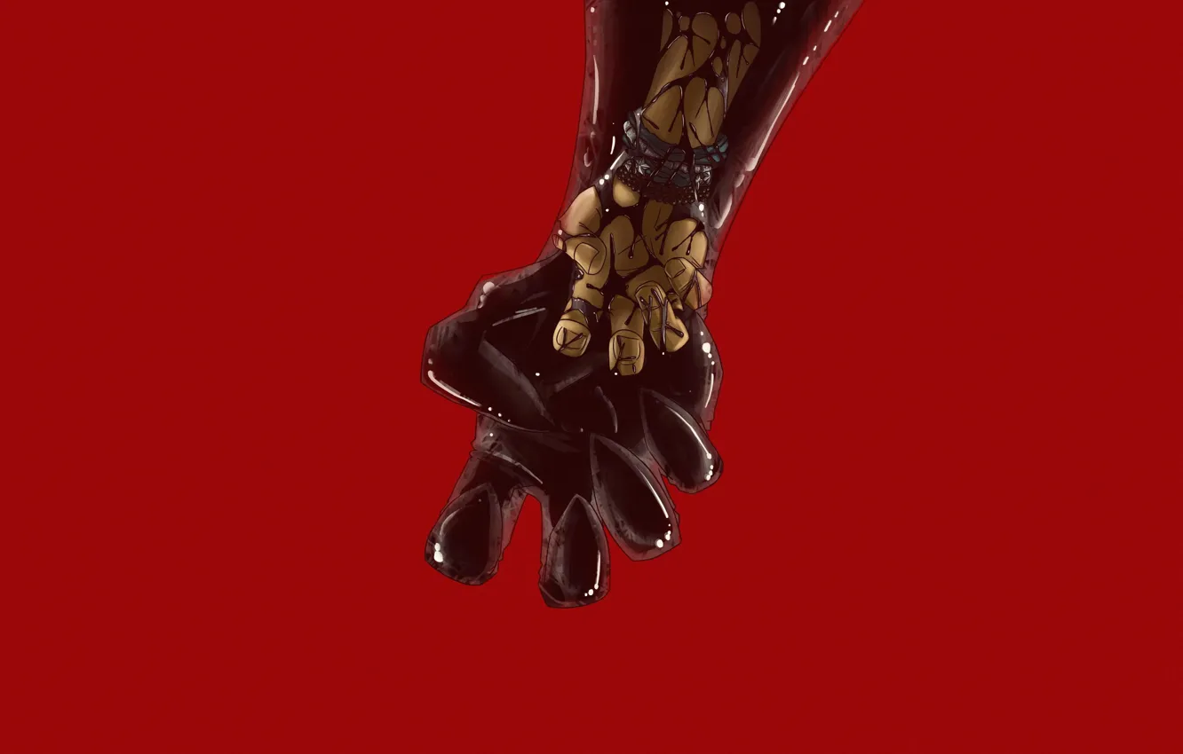 Wallpaper minimalism, hands, brush, Marvel, Venom, Venom, Symbiote ...