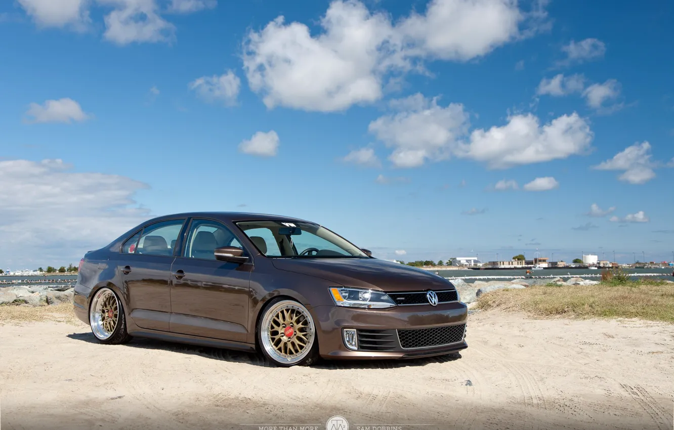 Wallpaper volkswagen, sea, tuning, bbs, germany, low, stance, jetta for ...