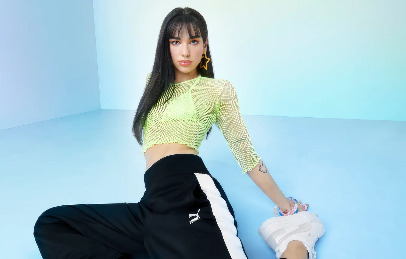 Wallpaper look, pose, model, makeup, figure, singer, Puma, Dua Lipa for ...