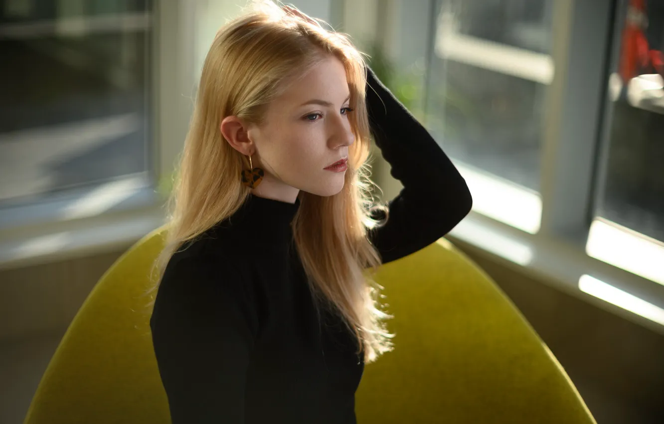 Wallpaper look, girl, face, model, hair, portrait, blonde, Kyle Cong ...