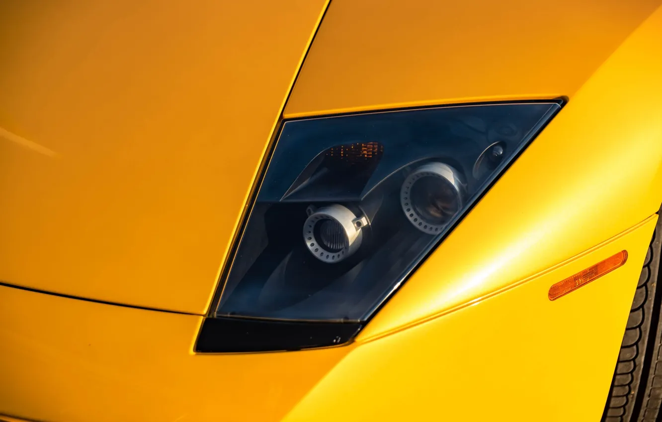 Wallpaper close-up, Lamborghini, headlight, Lambo, Murcielago ...