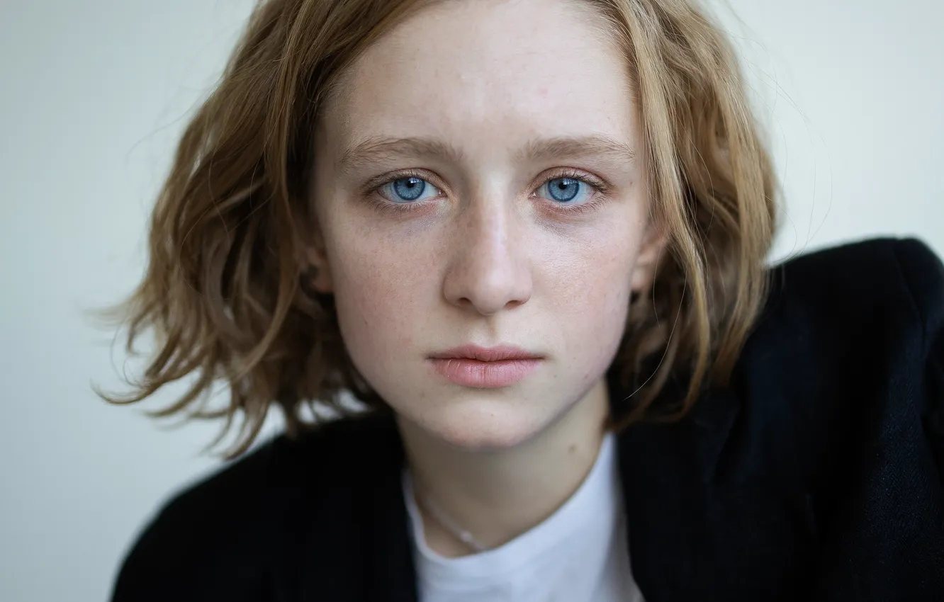 Wallpaper actress, freckles, blue eyes, Olga Bodrova for mobile and ...