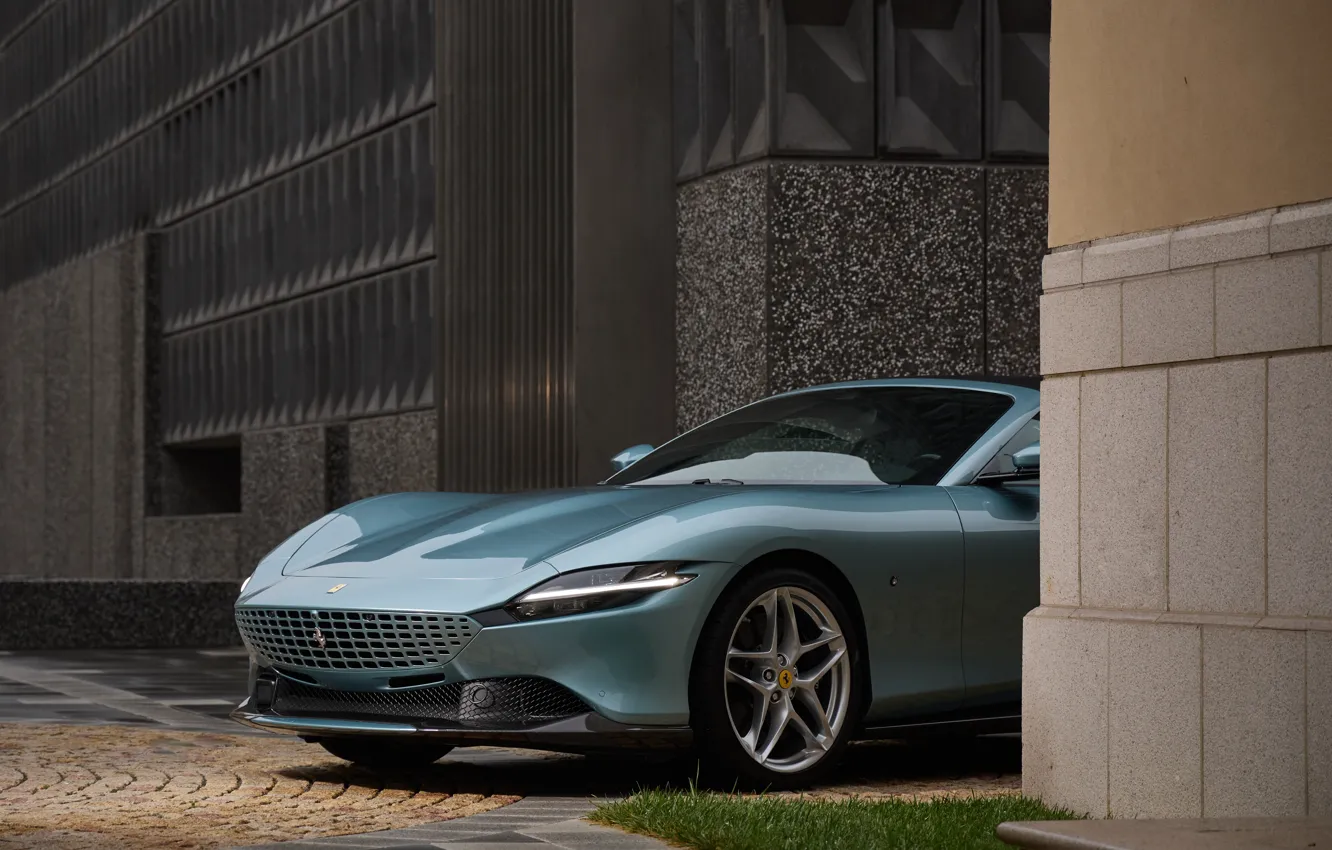 Wallpaper Ferrari, close up, Roma, front view, Ferrari Roma Spider ...