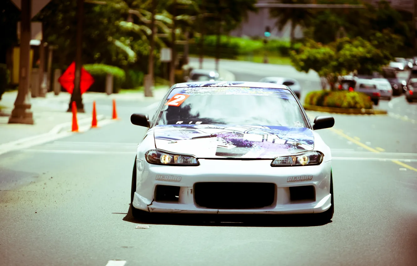 Wallpaper tuning, white, S15, Silvia, Nissan, white, Nissan, tuning ...