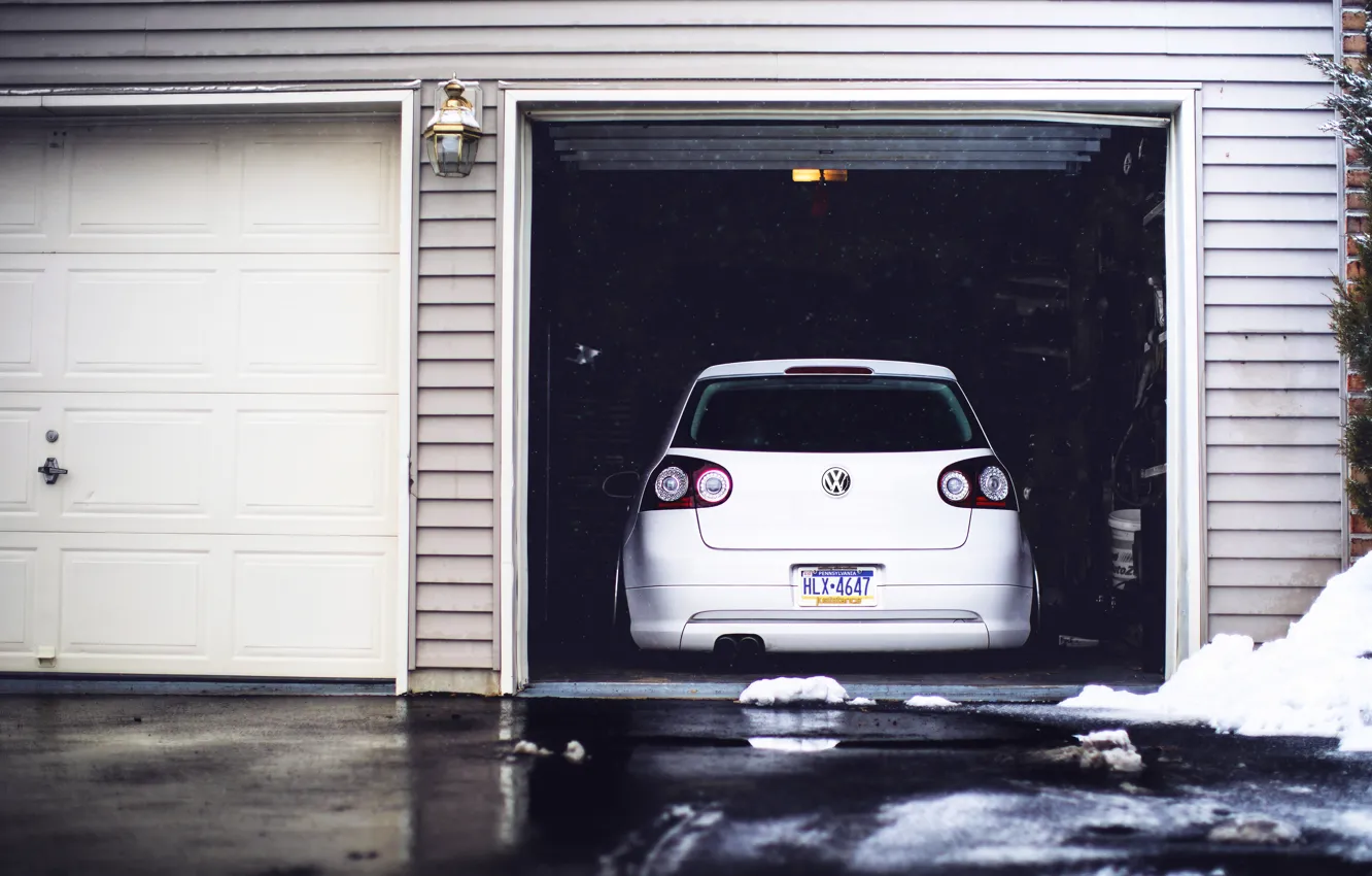 Wallpaper volkswagen, white, Golf, golf, Volkswagen, rear, MK5 for ...