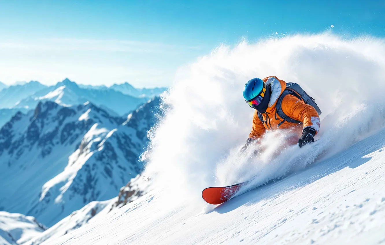 Wallpaper snowboard, mountain, snow for mobile and desktop, section ...