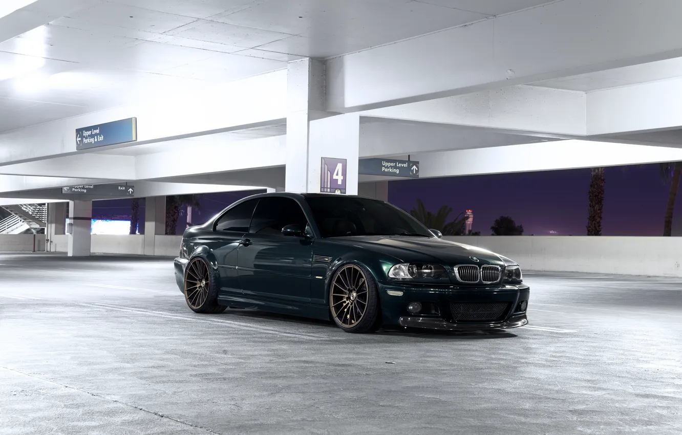 Wallpaper BMW, E46, Parking, Reflection, M3, Dark green images for ...