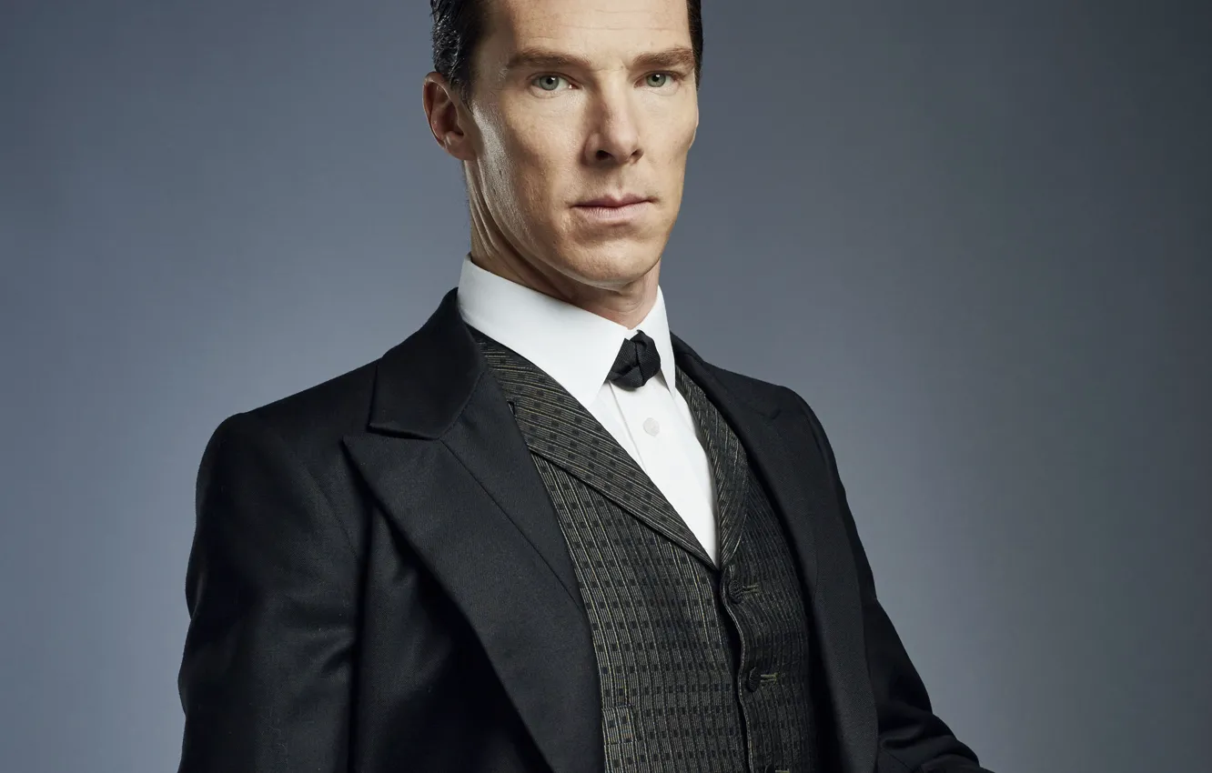 Wallpaper watch, grey background, Sherlock Holmes, Benedict Cumberbatch ...
