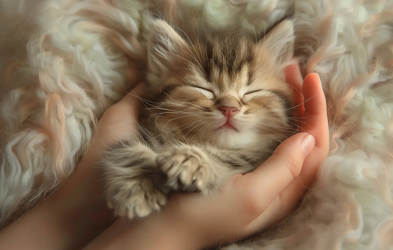 Wallpaper cat, pose, sleep, hands, sleeping, fur, kitty, face for ...