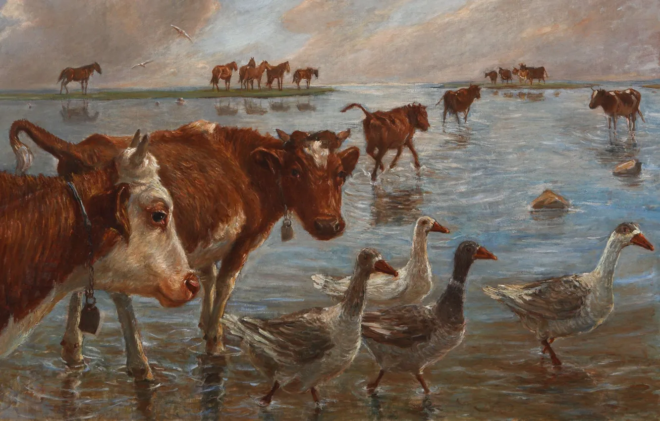 Wallpaper 1909, Danish painter, Danish painter, Theodor Esbern ...