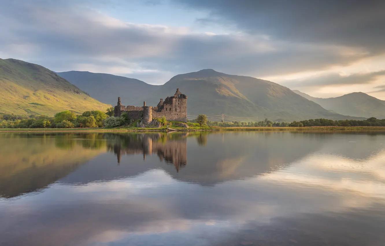 Wallpaper castle, shore, Scotland, pond for mobile and desktop, section ...