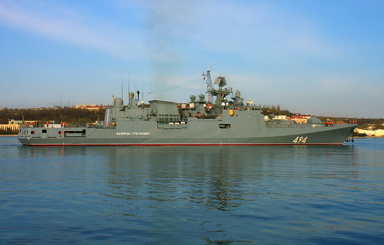 Wallpaper frigate, Admiral Grigorovich, the project 11356 for mobile ...