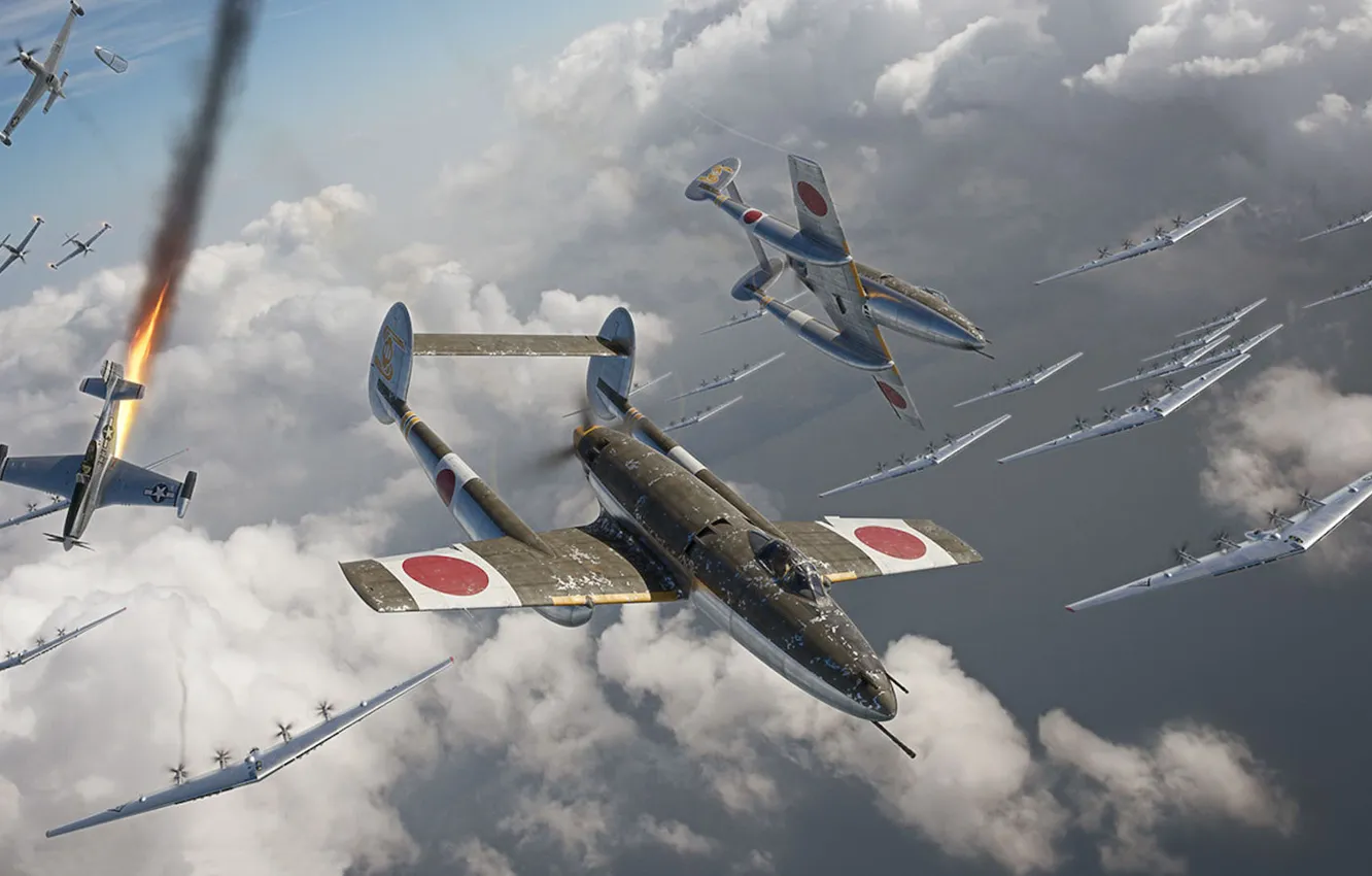 Wallpaper fiction, war, fighters, bombers, Experimental Aircraft ...