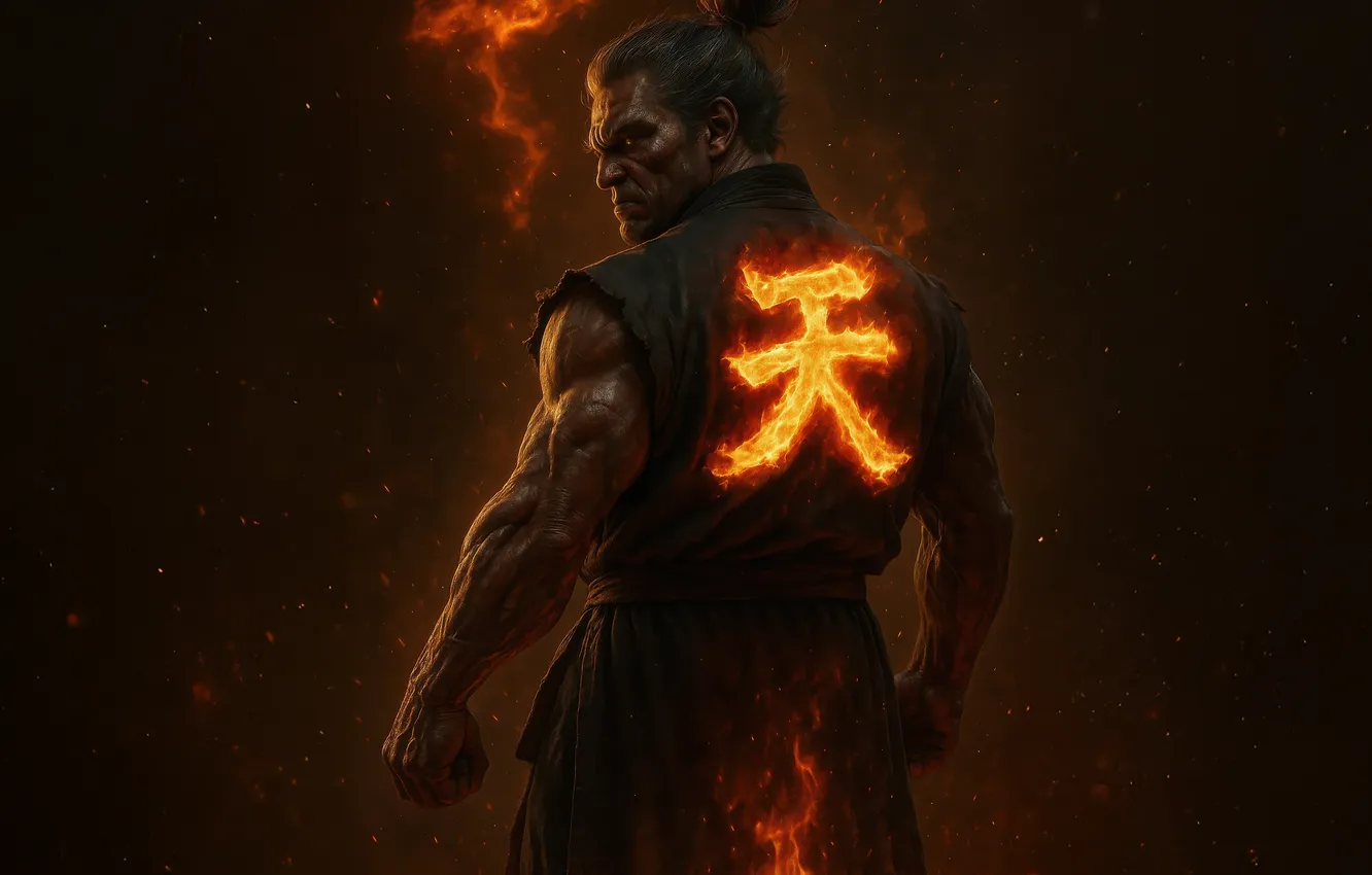 Wallpaper demon, fire, flame, game, man, Heat, martial artist, Street ...