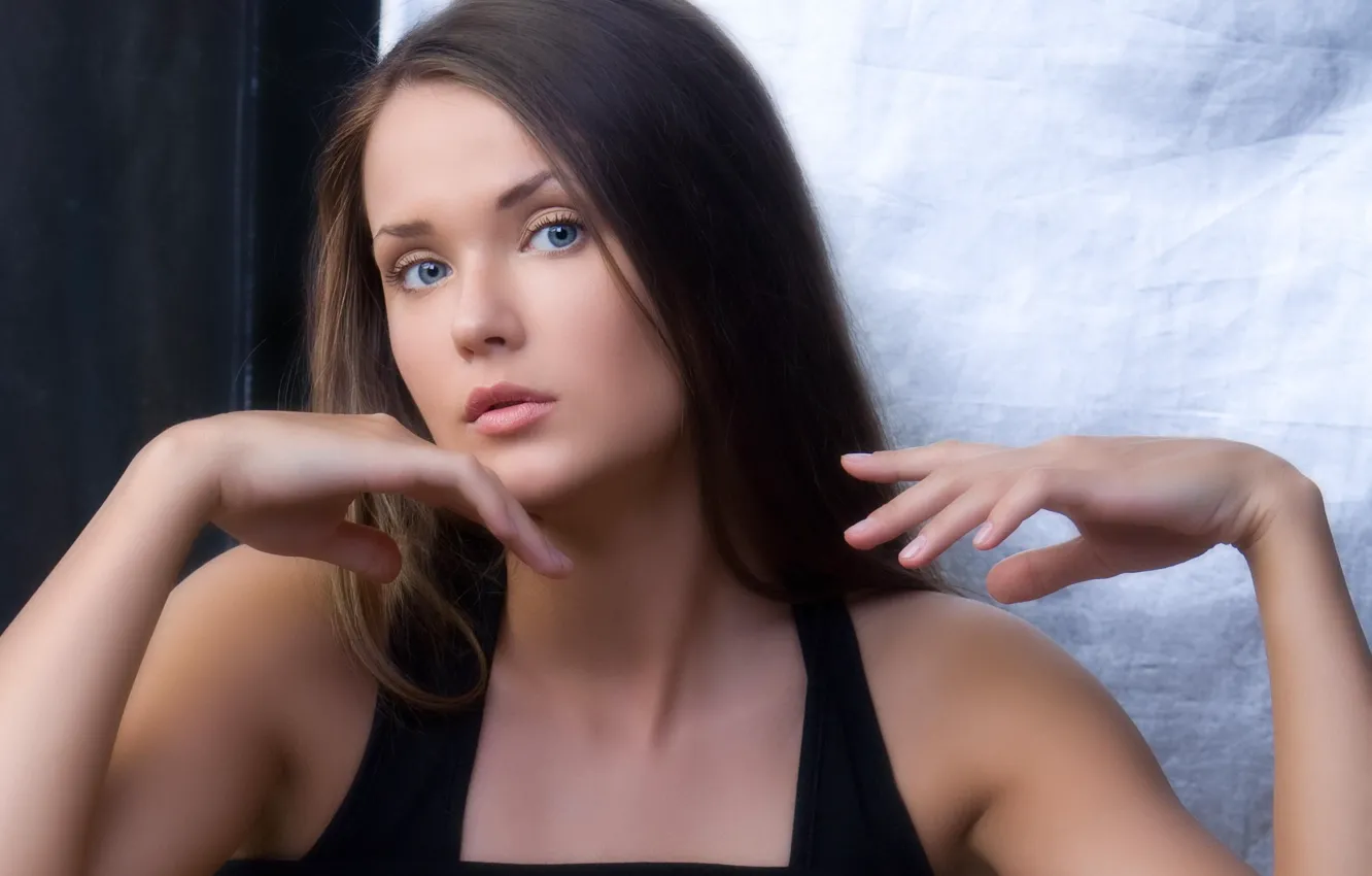 Wallpaper look, girl, brunette, Chantelle for mobile and desktop ...