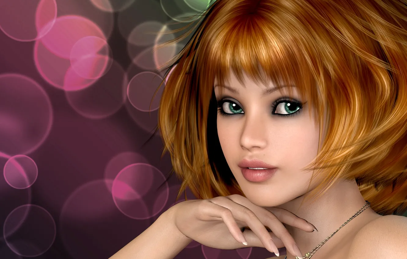 Wallpaper girl, abstraction, face, background, hand for mobile and ...