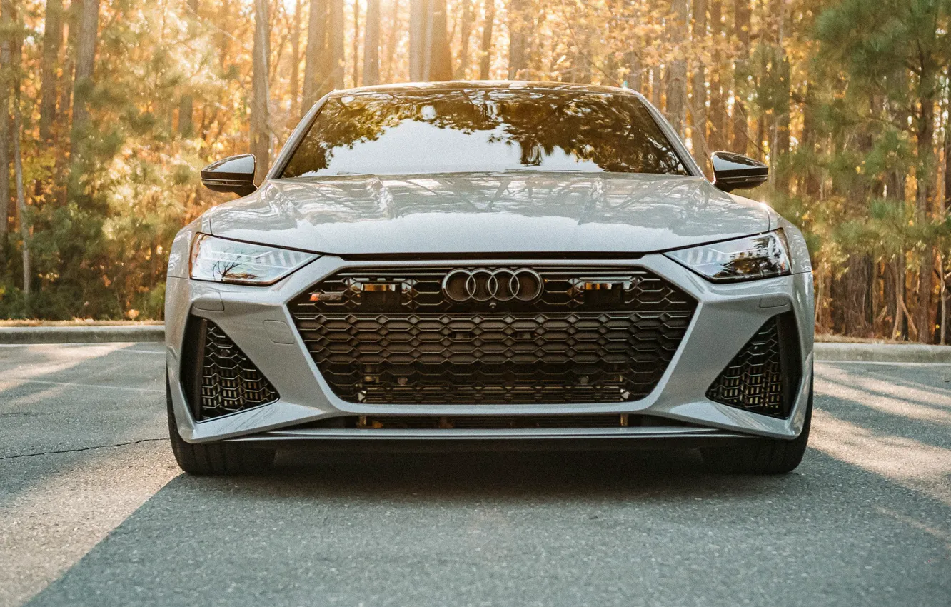 Wallpaper Grey, RS6, C8, Front view for mobile and desktop, section ...