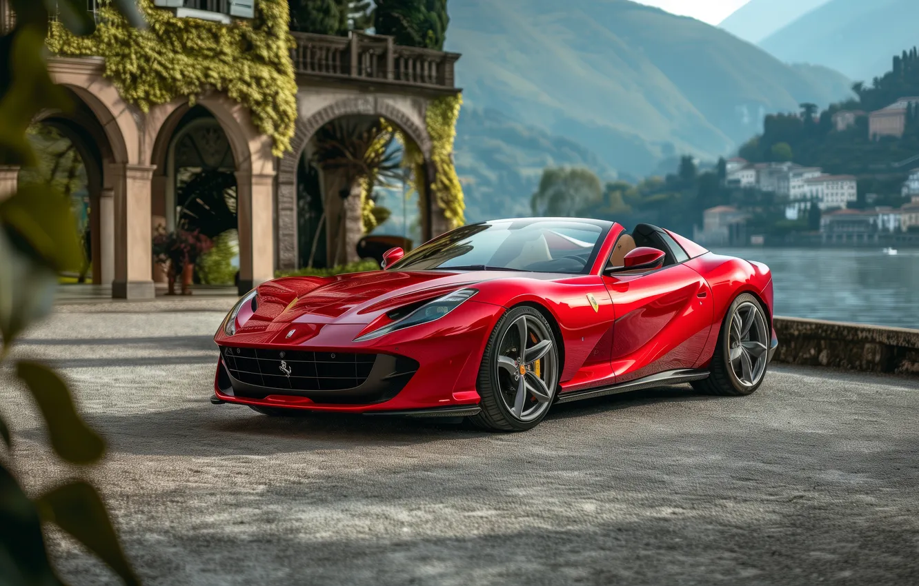 Wallpaper red, Italy, Sports car, AI Art for mobile and desktop ...