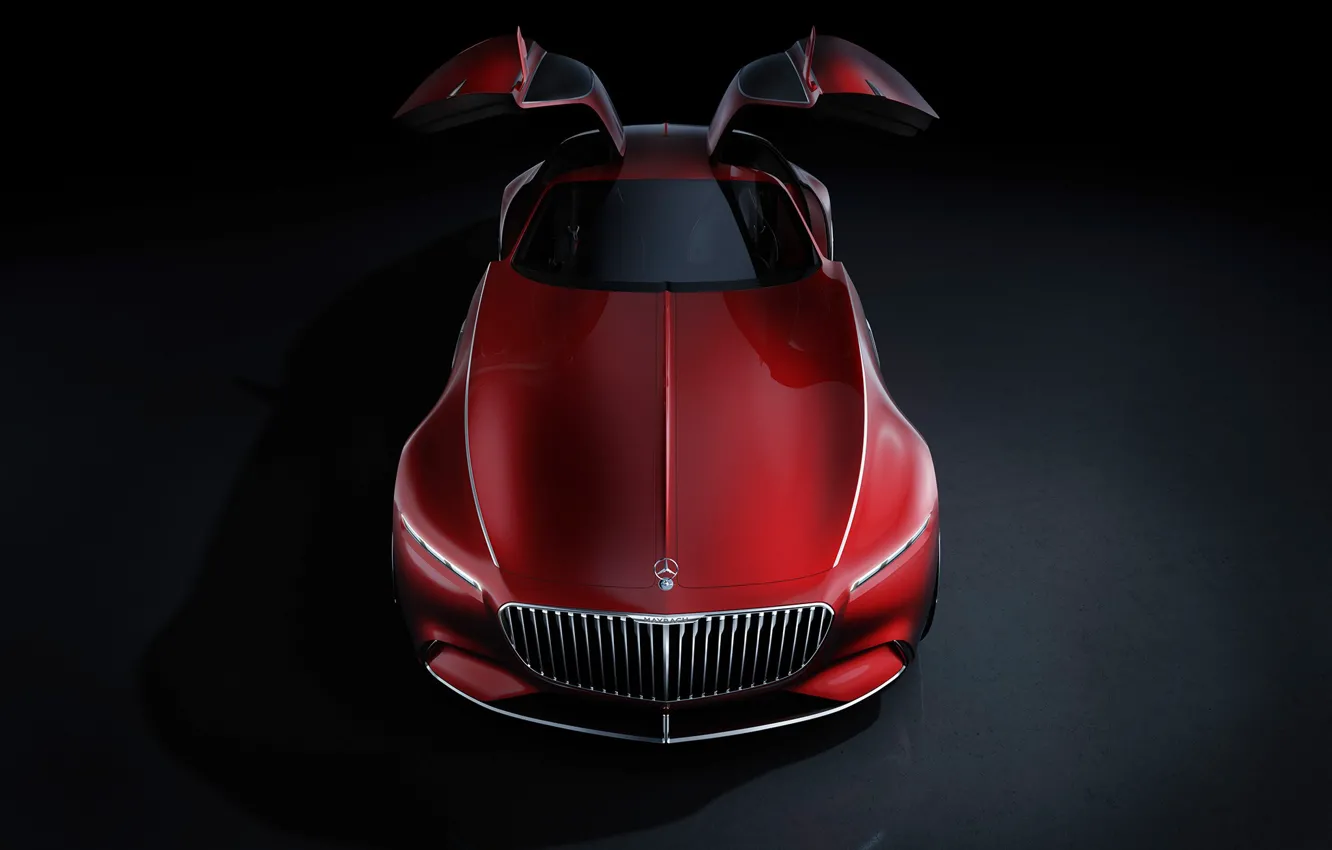 Wallpaper car, wallpaper, Mercedes, red, logo, Maybach, beauty, comfort ...