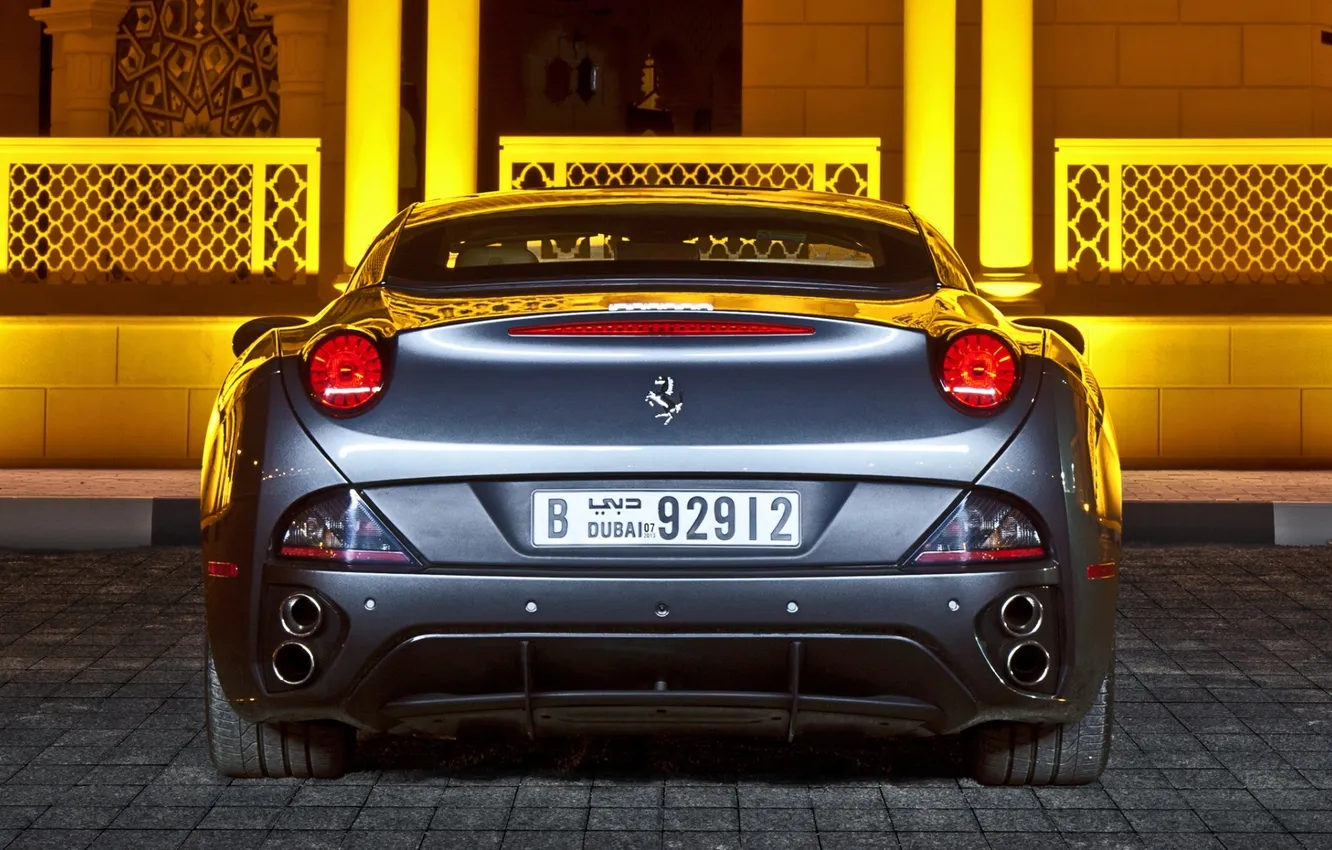 Wallpaper grey, Ferrari, CA, Ferrari, supercar, rear view, California ...