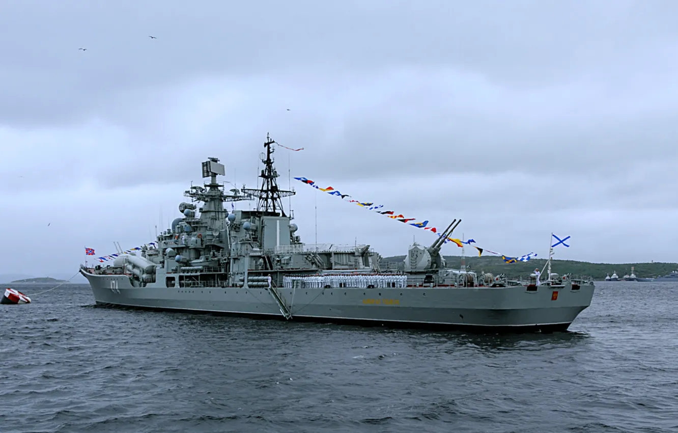 Wallpaper destroyer, the project 956, Admiral Ushakov for mobile and ...
