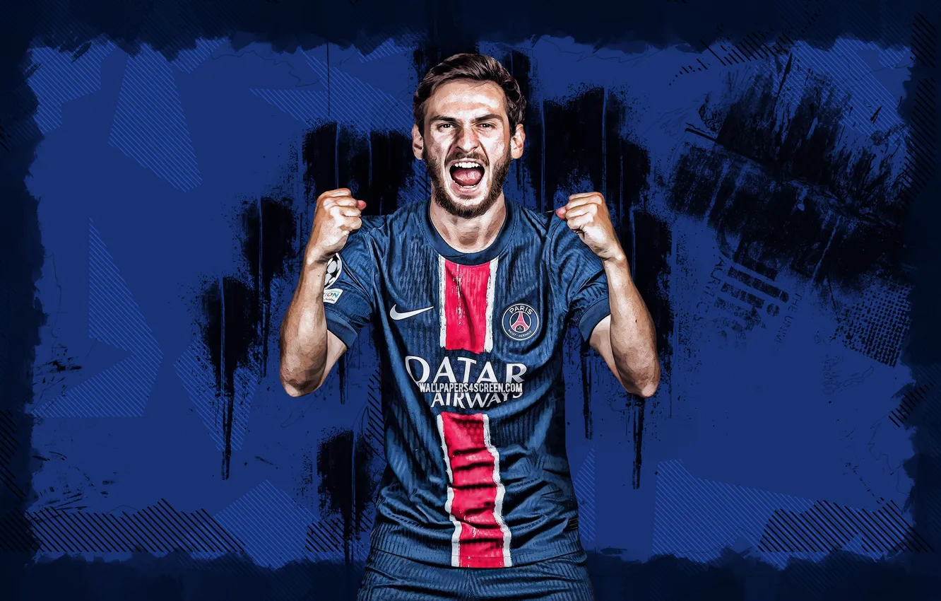 Wallpaper Paris, football, soccer, PSG, Georgian, Khvicha Kvaratskhelia ...