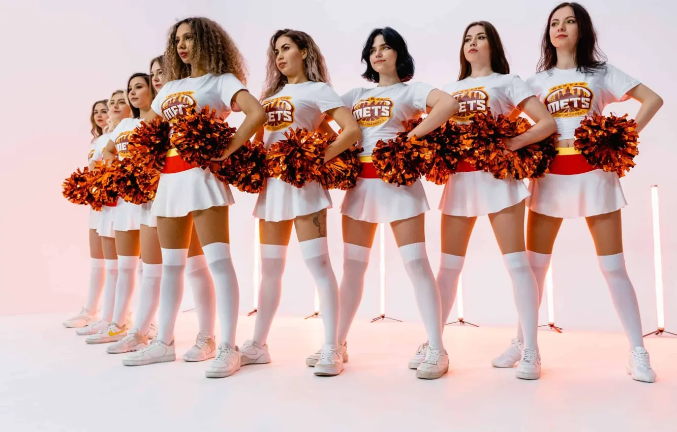 Wallpaper girl, skirt, cheerleader, sneakers, knee socks for mobile and ...