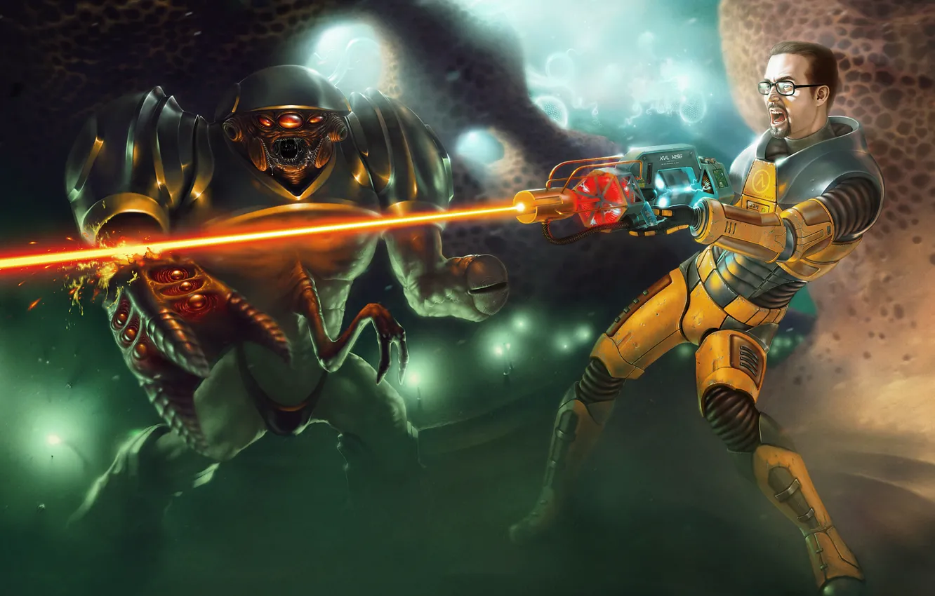 Wallpaper laser, Half-Life, Freeman images for desktop, section игры ...