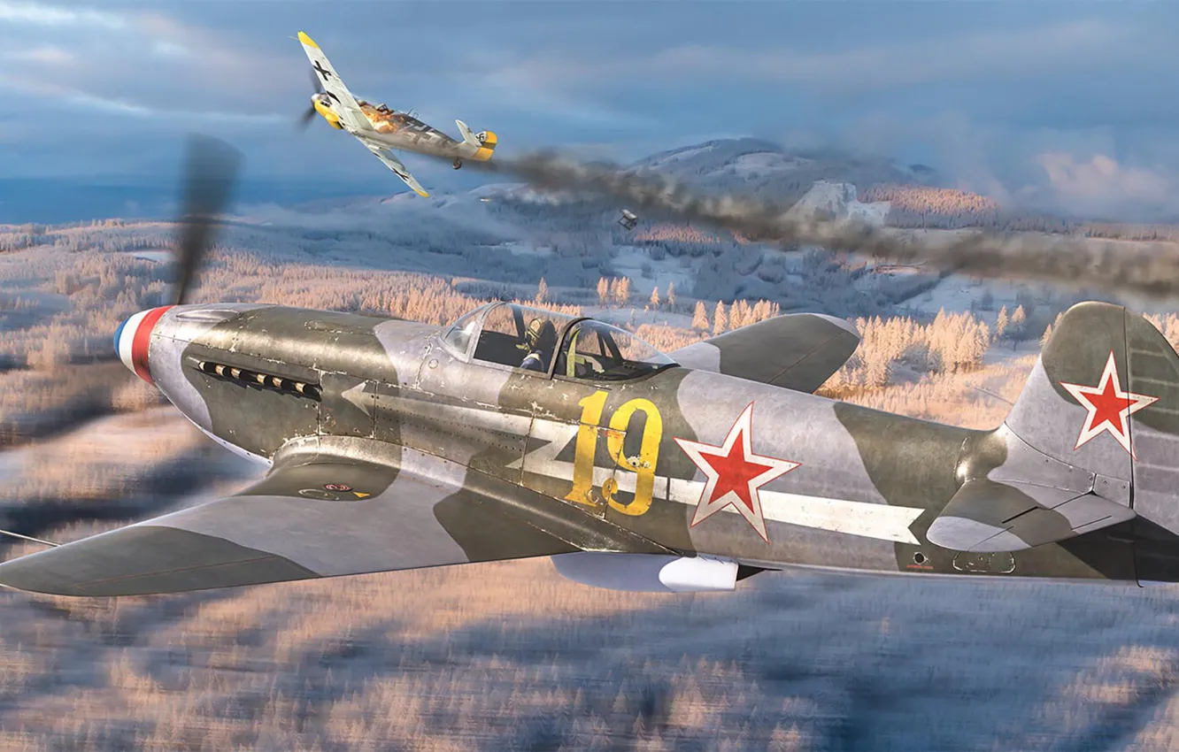 Wallpaper Yakovlev Yak-3, THE SOVIET AIR FORCE, The Yak-3, Soviet single-engine fighter ...